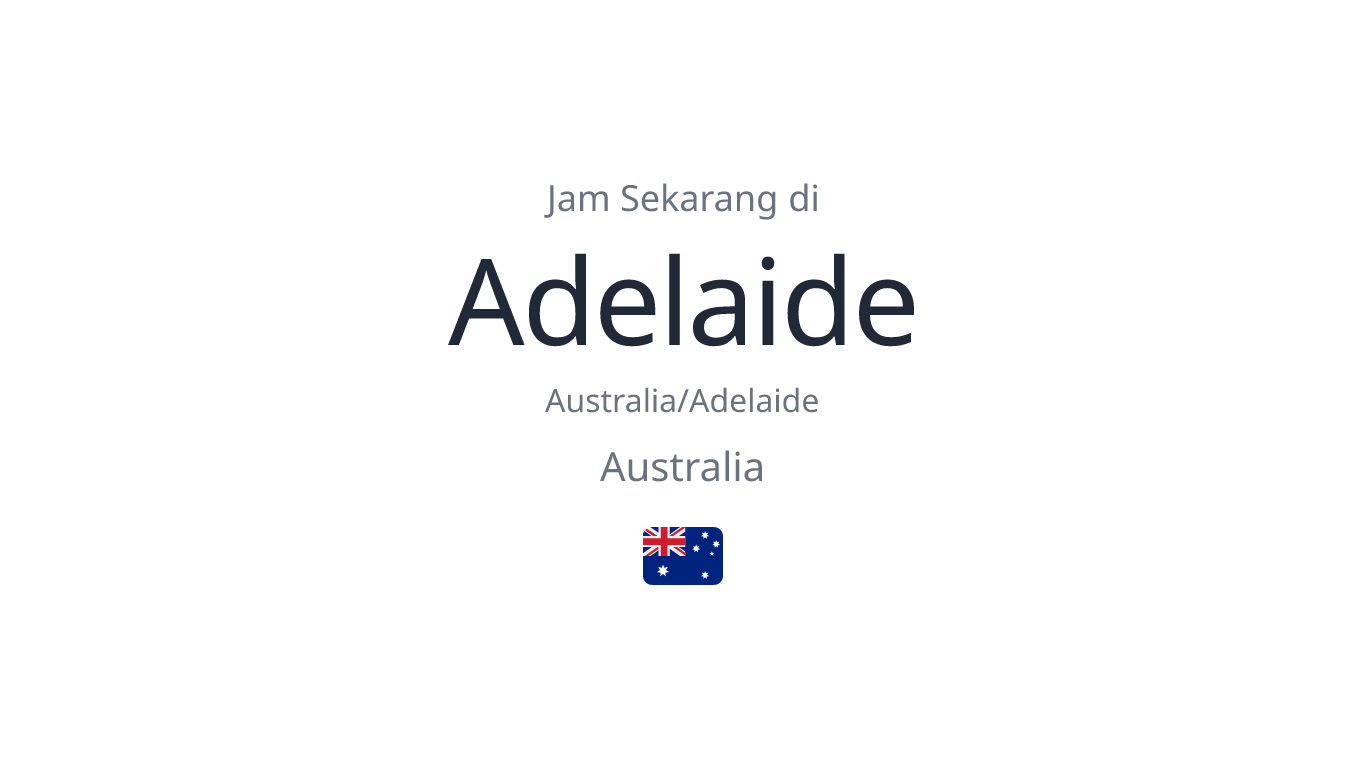 Jam Adelaide sekarang