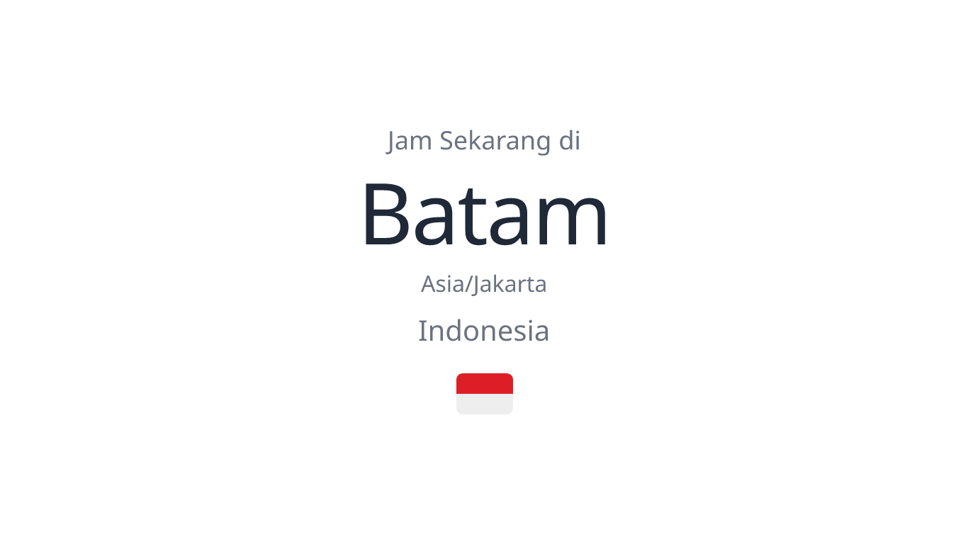 Jam Batam sekarang