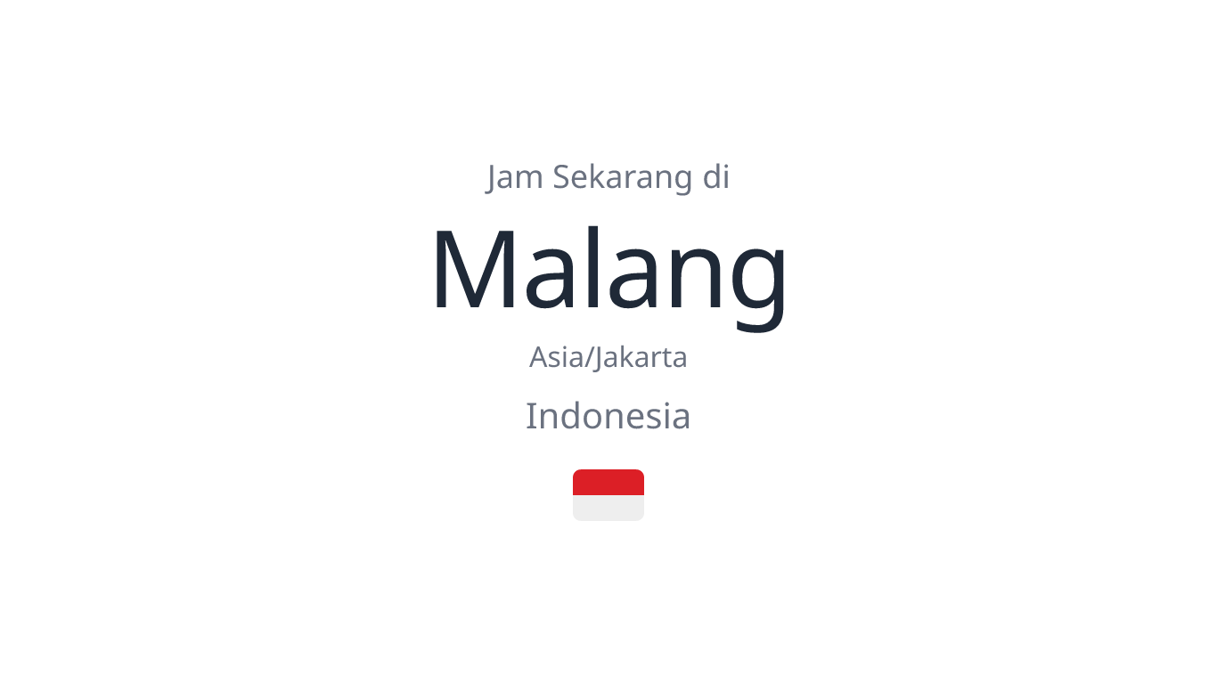 Jam Malang sekarang