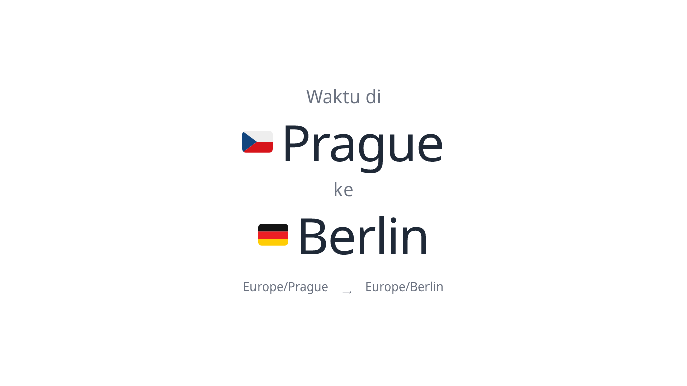 Perbedaan Waktu Prague ke Berlin – Selisih sama