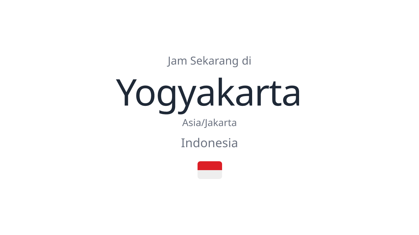 Jam di Yogyakarta sekarang ⋅ Tanggal, Waktu & Cuaca terkini