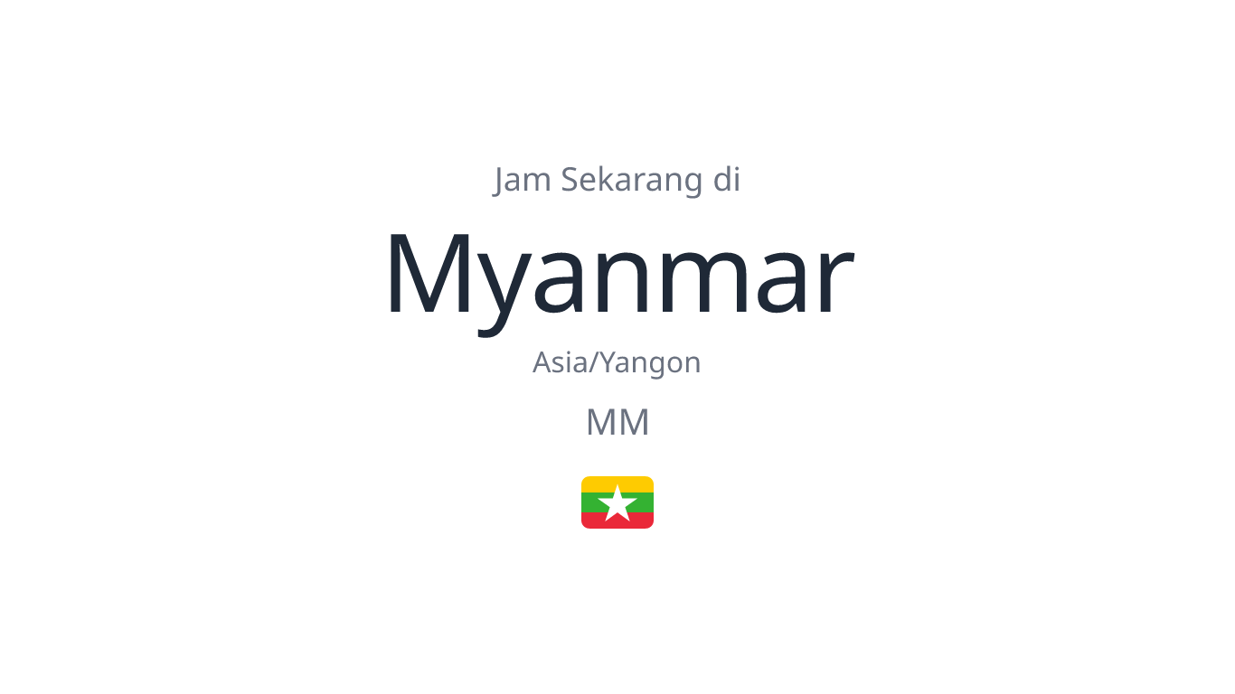 Jam di Myanmar sekarang ⋅ Waktu & Cuaca semua kota di Myanmar