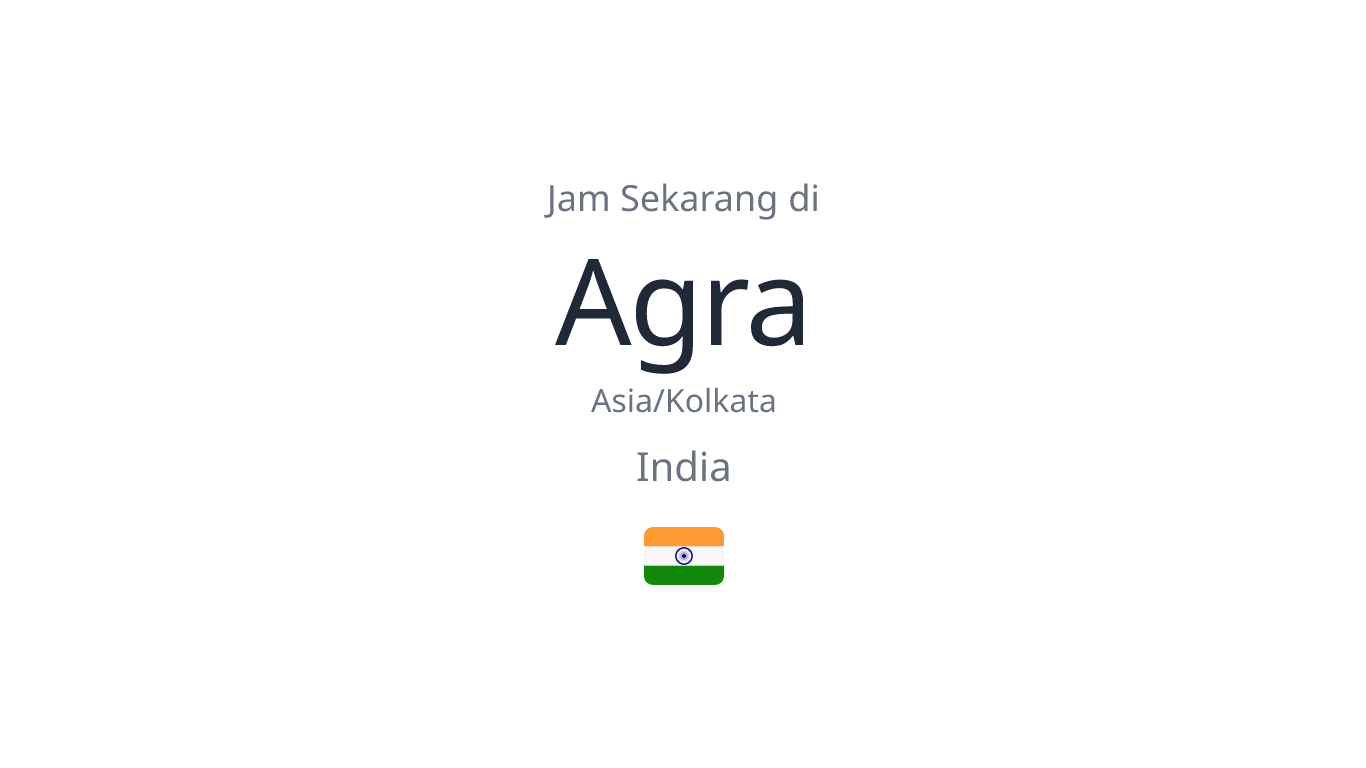 Jam Agra, India Sekarang, Jadwal Sholat & Tanggal Hari Ini | WAKTU.net