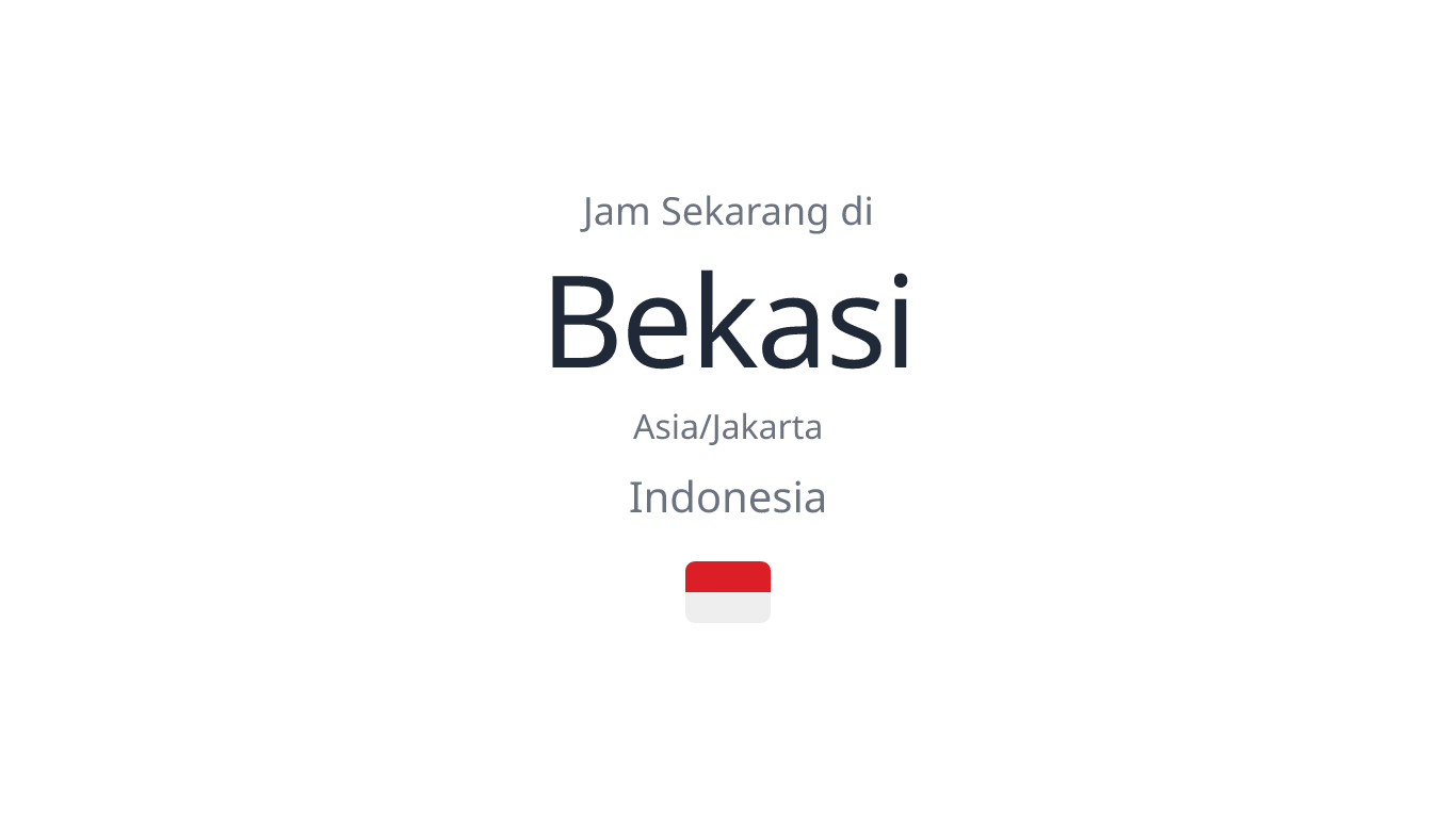 Jam Bekasi, Indonesia Sekarang, Jadwal Sholat & Tanggal Hari Ini ...