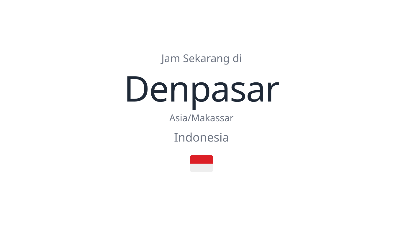 Jam Denpasar, Indonesia Sekarang, Jadwal Sholat & Tanggal Hari Ini ...