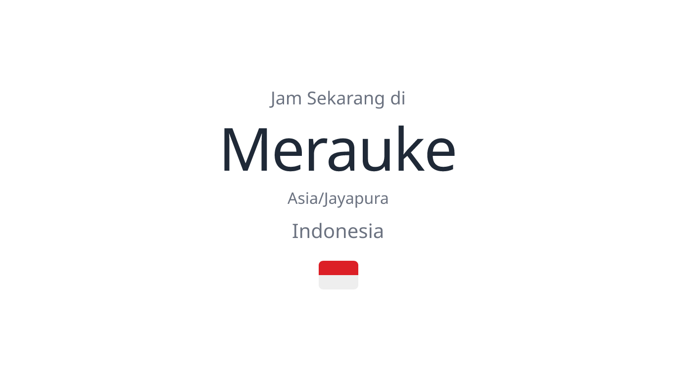 Jam Merauke, Indonesia Sekarang, Jadwal Sholat & Tanggal Hari Ini ...