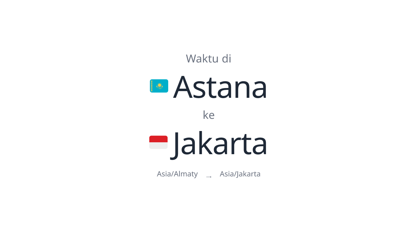 Perbedaan Waktu Astana ke Jakarta – Selisih 2 jam lebih cepat | WAKTU.net