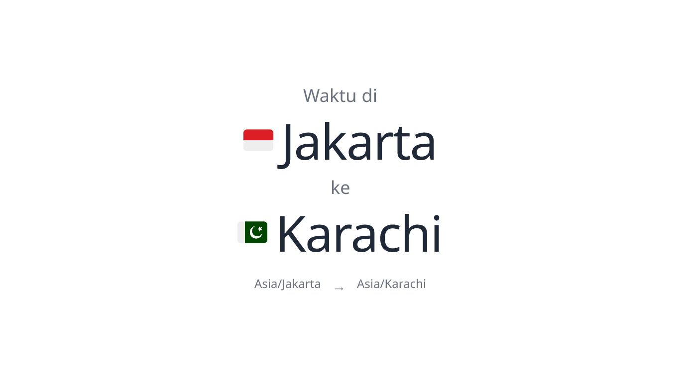 Perbedaan Waktu Jakarta ke Karachi – Selisih 2 jam lebih lambat | WAKTU.net