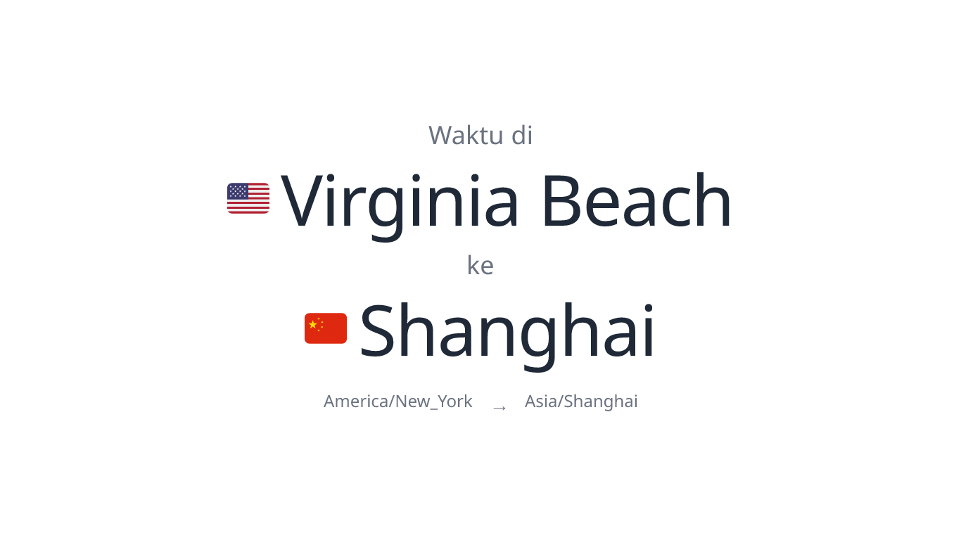 Perbedaan Waktu Virginia Beach ke Shanghai – Selisih 12 jam lebih cepat ...
