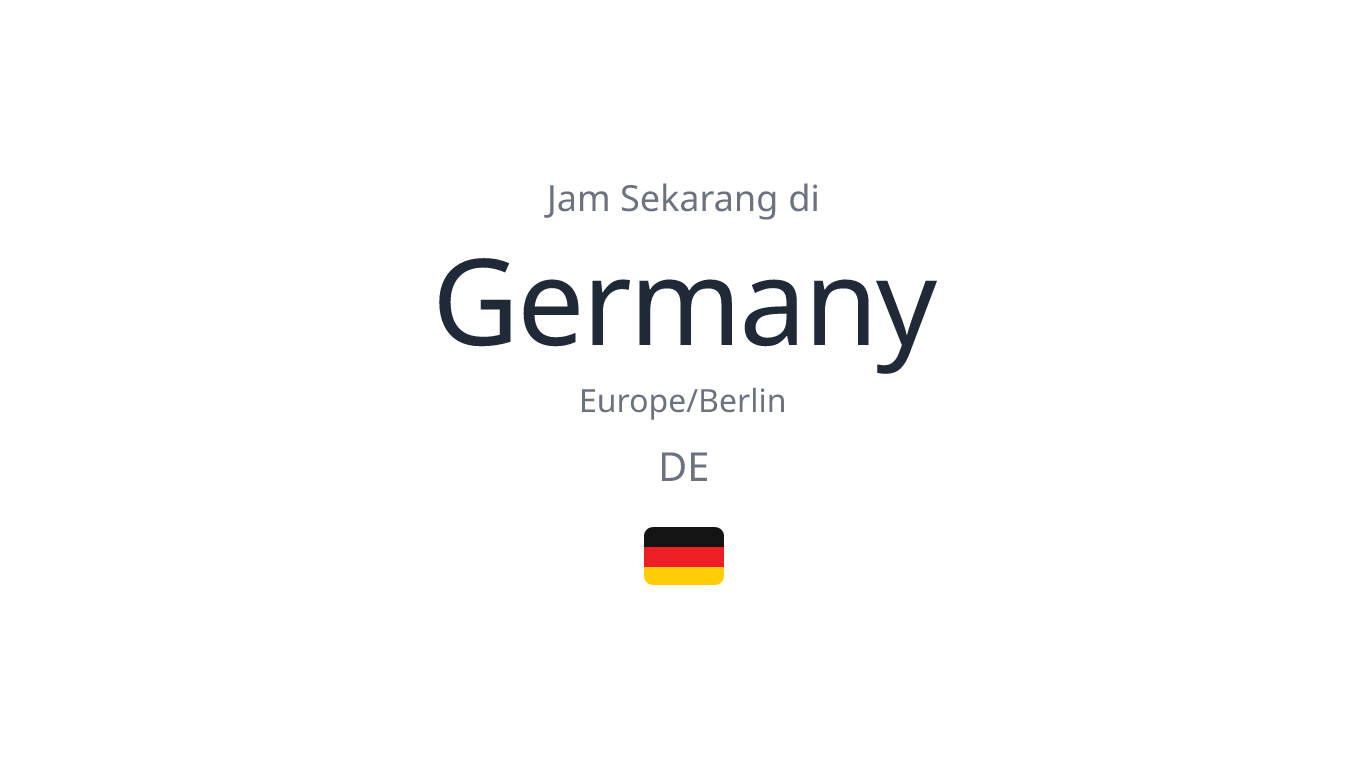 Jam di Germany sekarang ⋅ Waktu semua kota di Germany